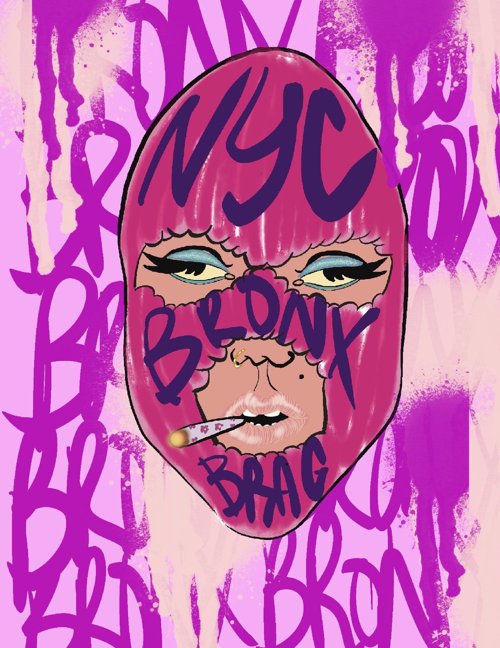 Hot Pink Ski Mask
