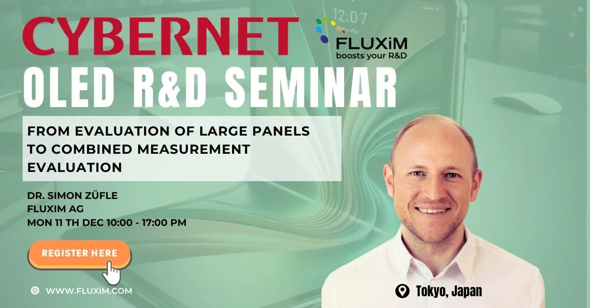 Fluxim Seminars on OLED & Solar Cell Technologies - Tokyo, Dec 11-12, 2023