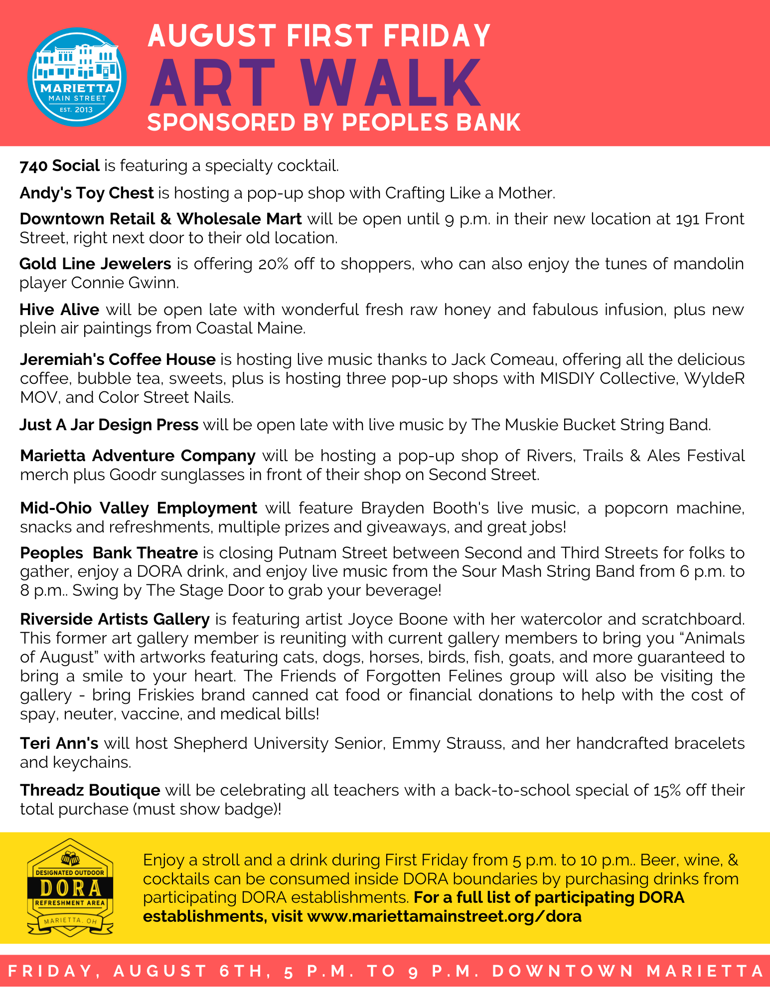 August First Friday: Art Walk — Marietta Main Street