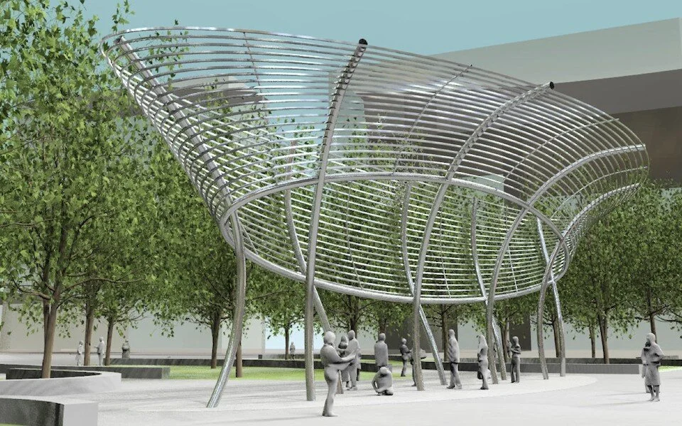 Jim Campbell: Swirl at Cowles Commons, Des Moines, IA - Demiurge LLC