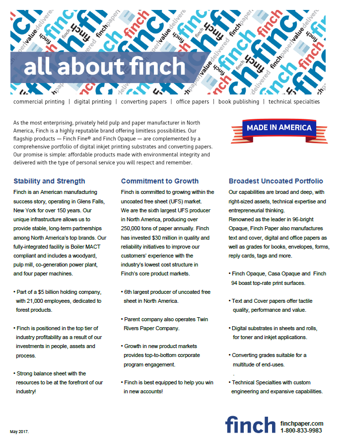 Library - Paper Tip Sheets | Finch Paper — Finch Paper, LLC