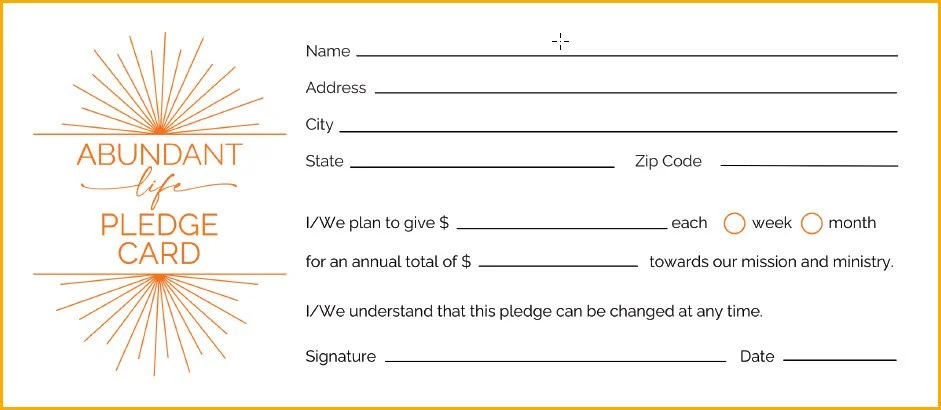 The Giving Card (Pledge) — St. Matthew's Episcopal Church