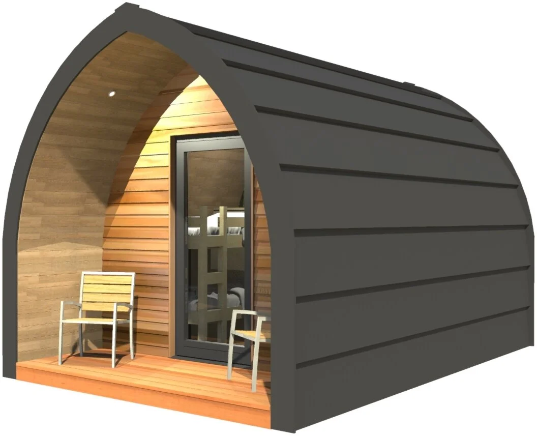Check out our range of fully insulated, high quality glamping pods ...