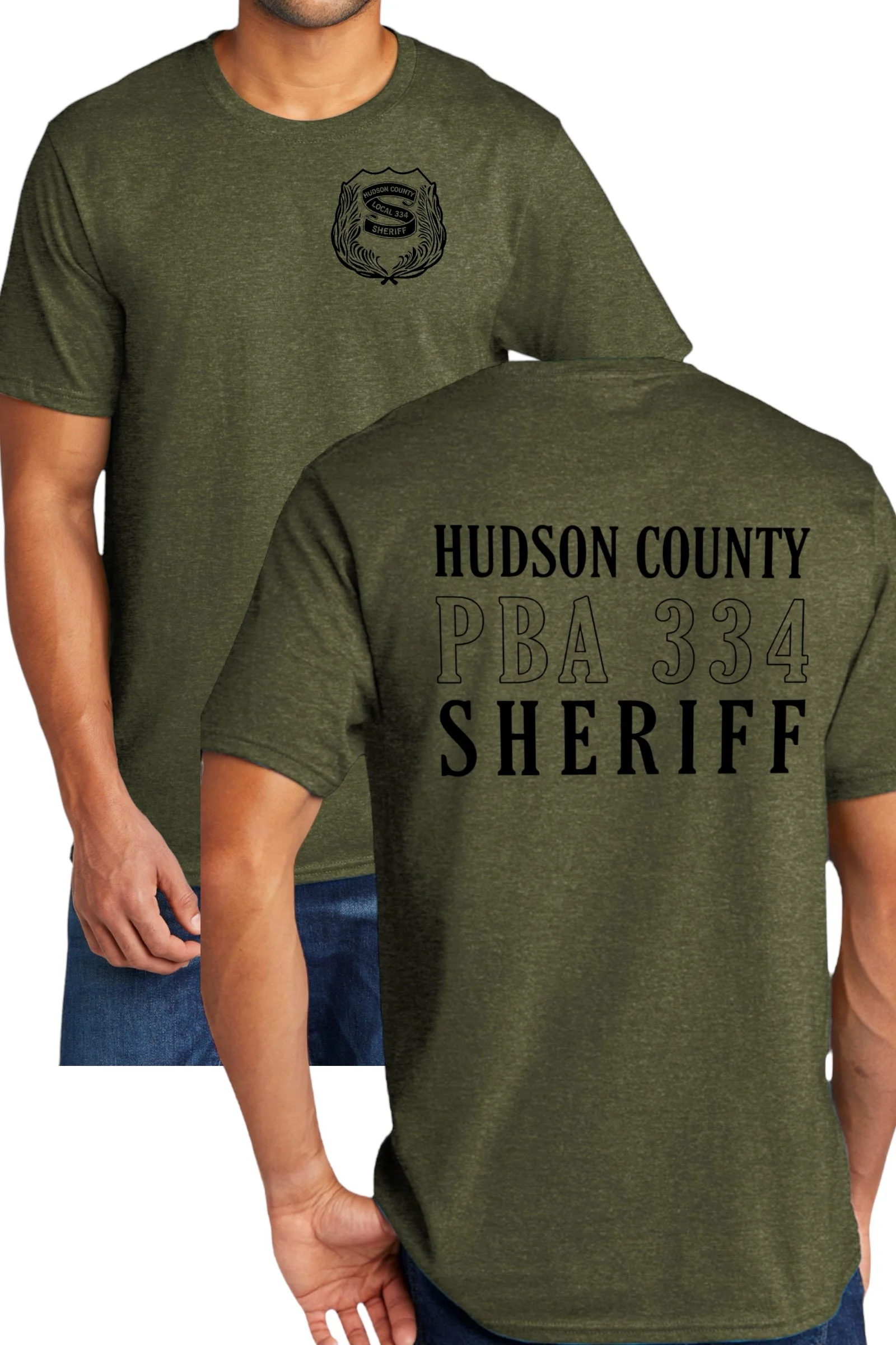 HCSO - TEE, GRAY - PBA BACK (3 COLORS) — Blue Line Beasts