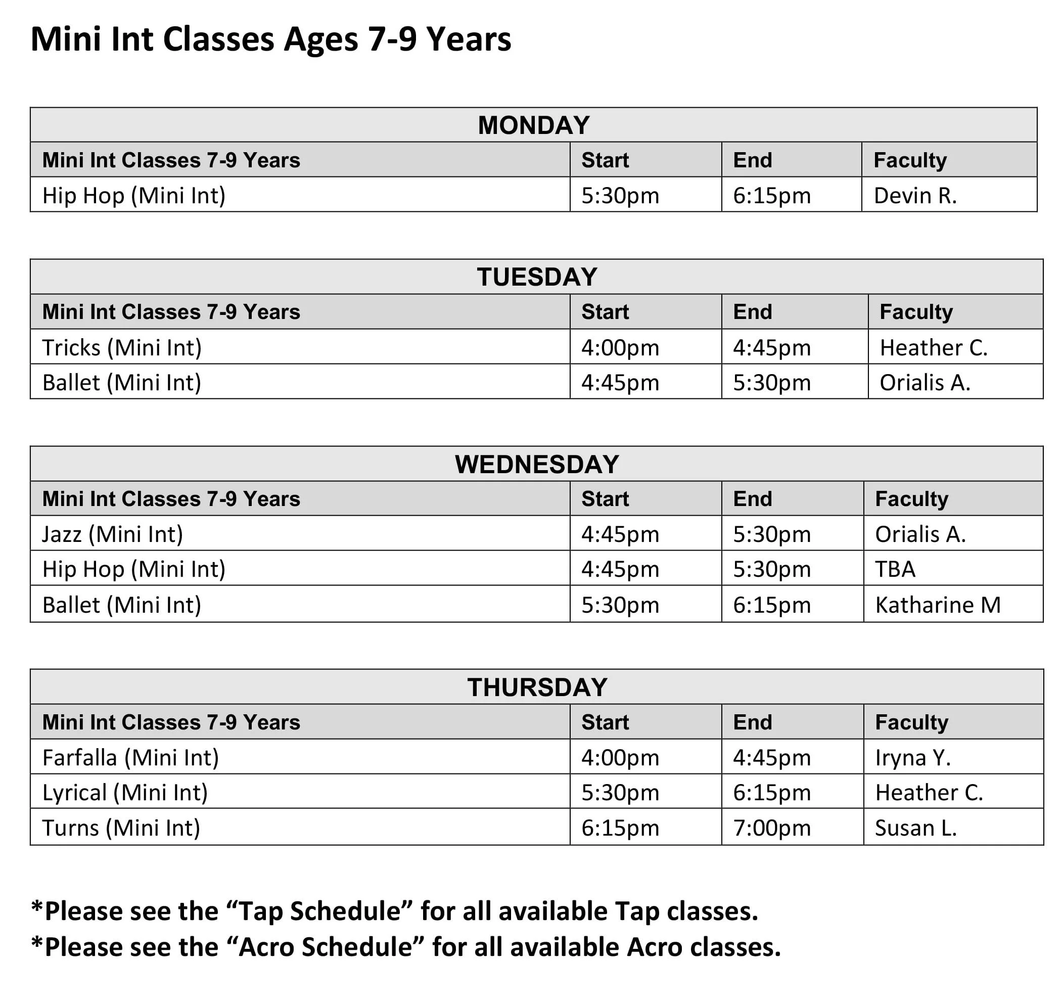 Mini 4-10 years old — Murrieta Dance Project