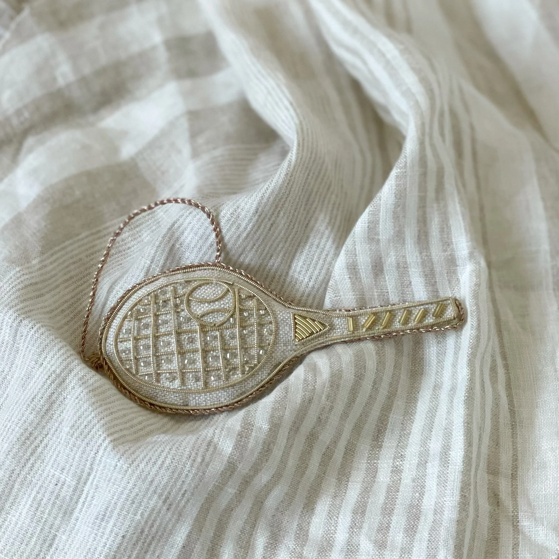 Tennis Racket — Katie Larmour Linen