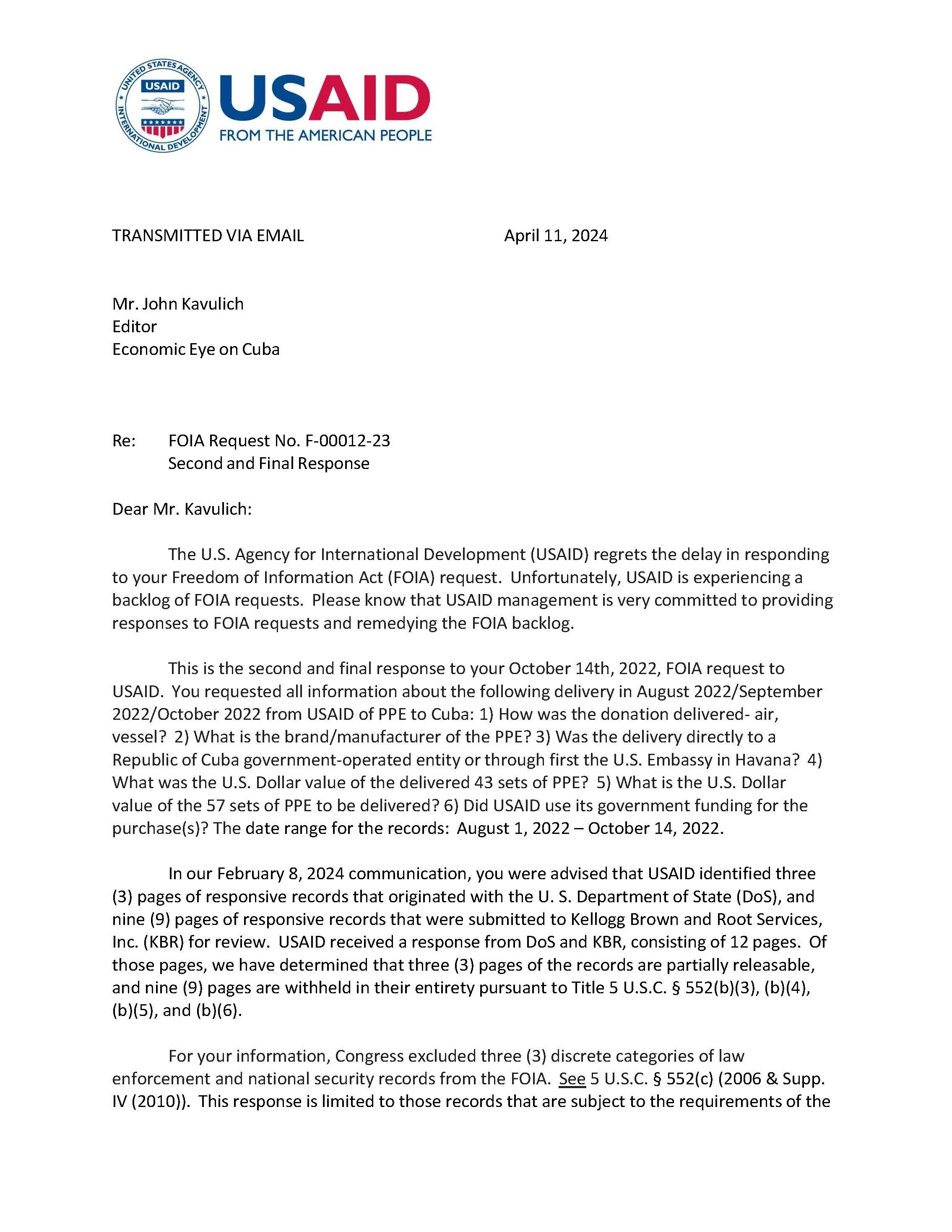 What Was Classified For USAID About Spending US$167,872.00 In ...
