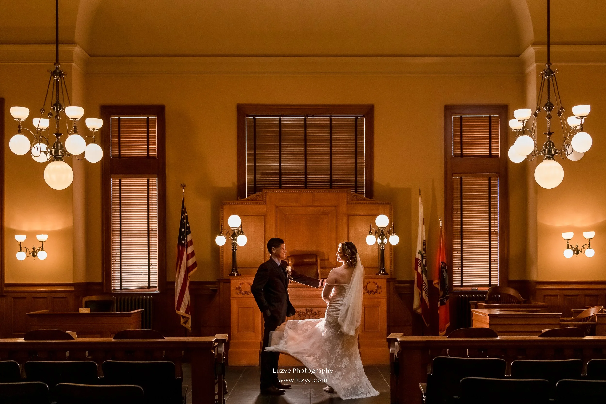 Los Angeles Courthouse Marriage Ceremony Modern Elopement At The