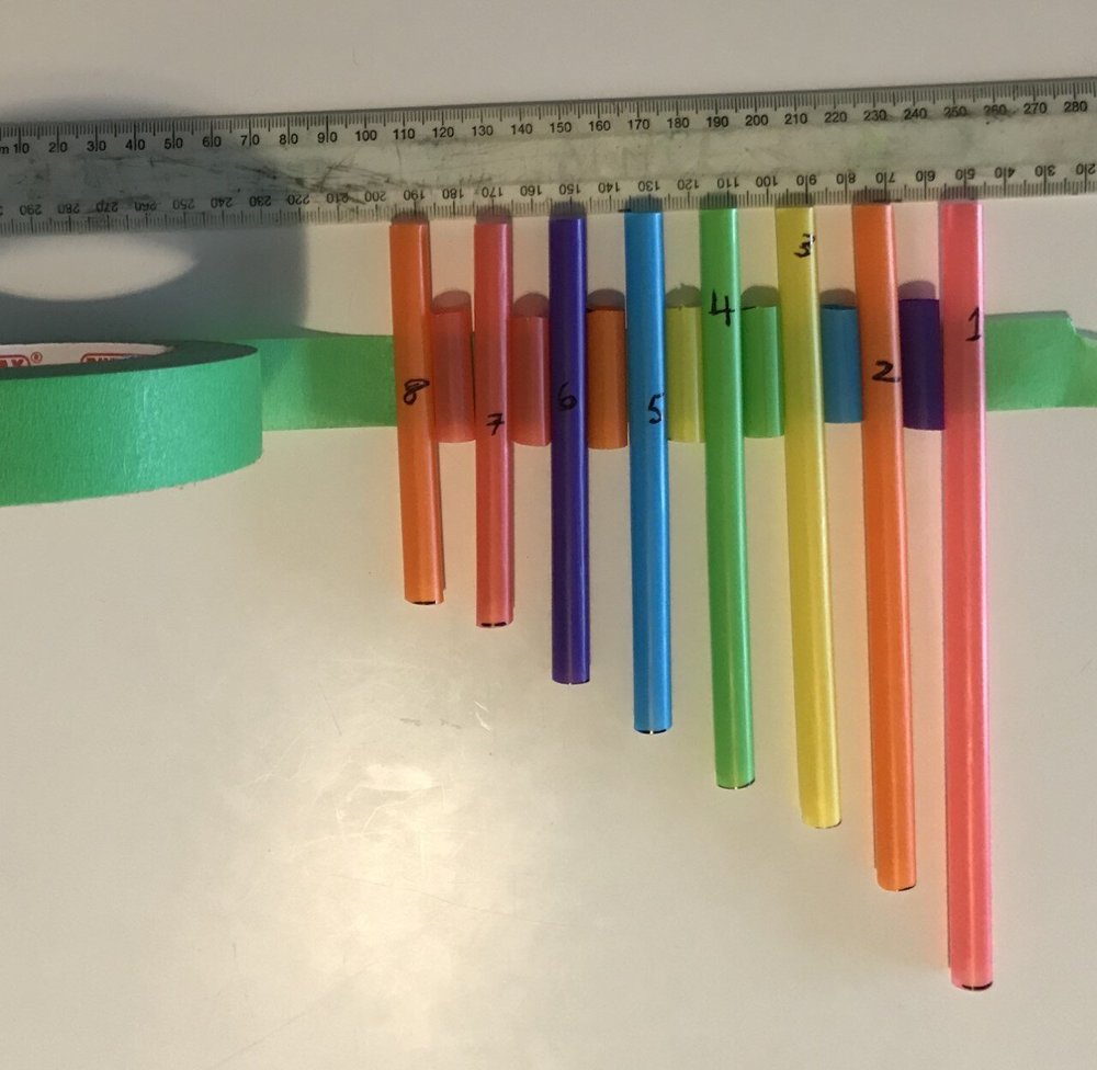Straw Pan Pipes — Saskatchewan Science Centre