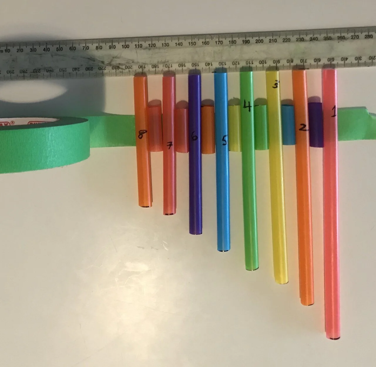 Straw Pan Pipes — Saskatchewan Science Centre