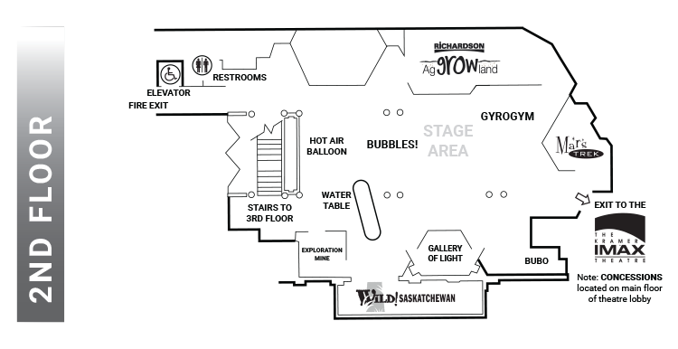 Exhibit Floor Map — Saskatchewan Science Centre