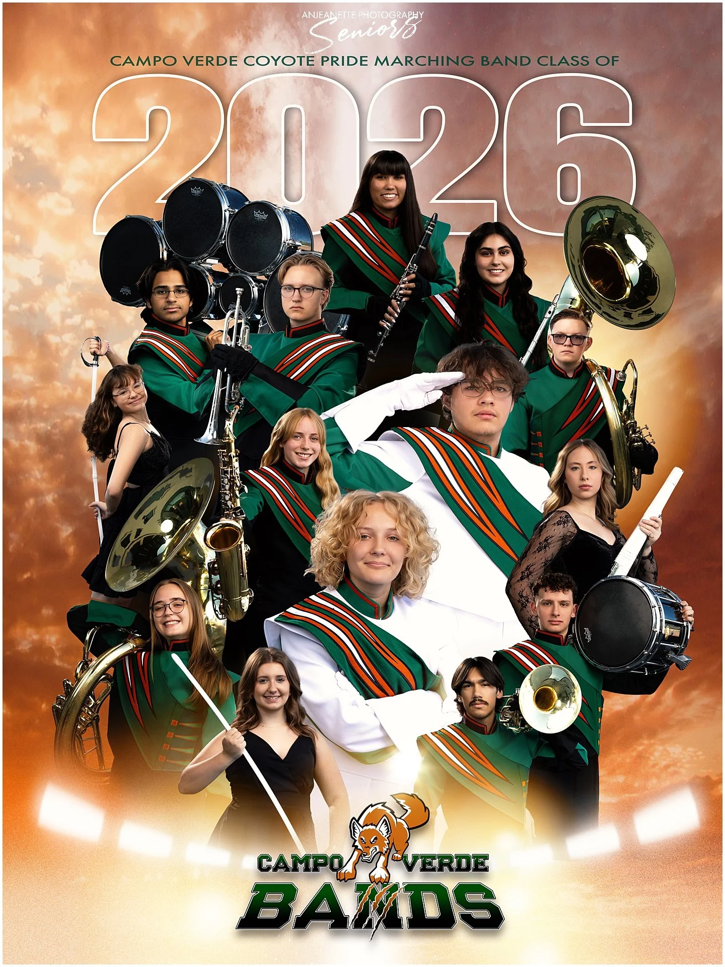 MARCHING BAND GROUP PORTRAITS ANJEANETTE PHOTOGRAPHY PHOENIX Az ...