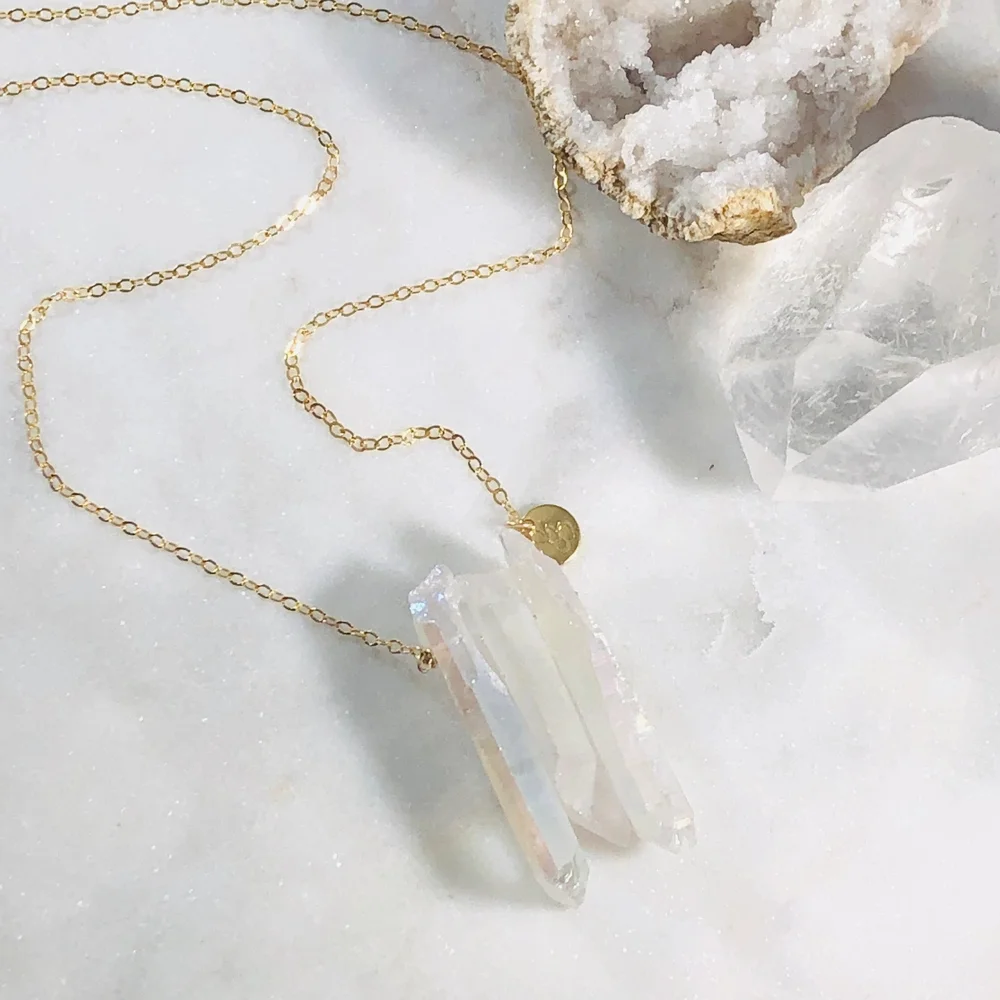 Quartz Crystal Pendant Necklace