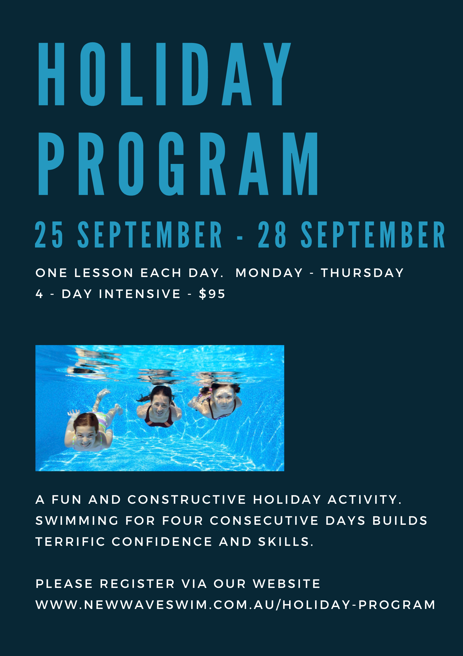 HOLIDAY PROGRAM — New Wave Swim School - Home