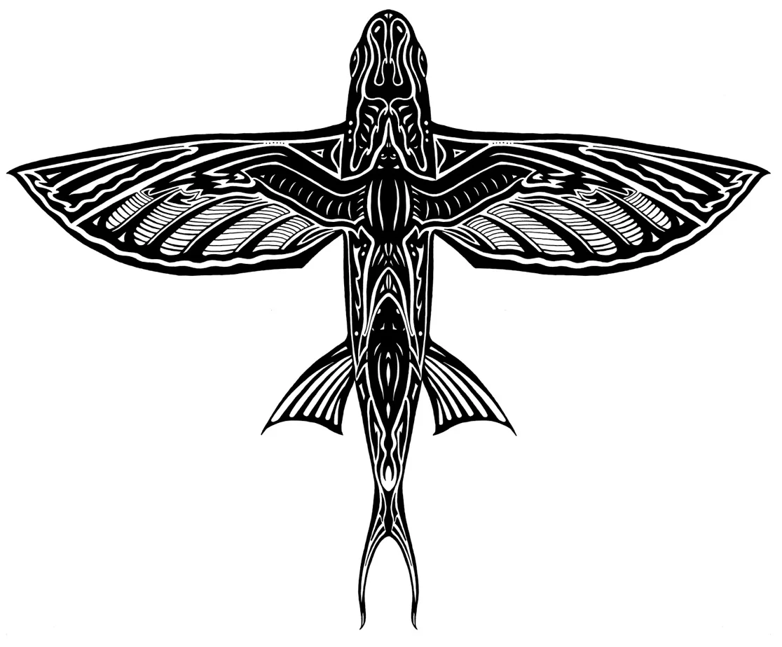 Flying Fish Tattoo Designs