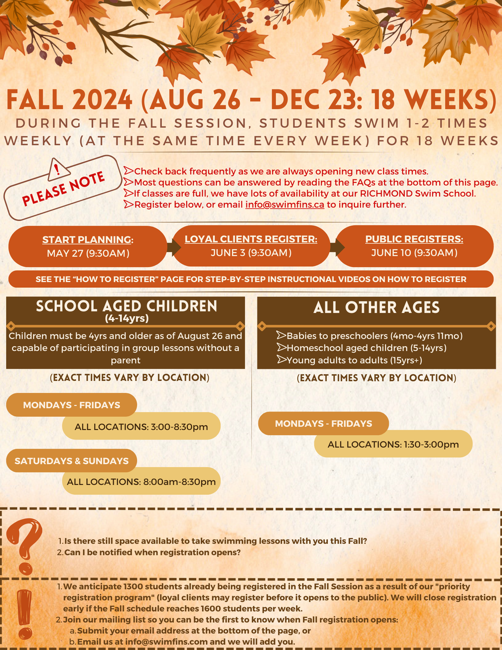 Kids Swimming Lessons — Swim Fins Swim School