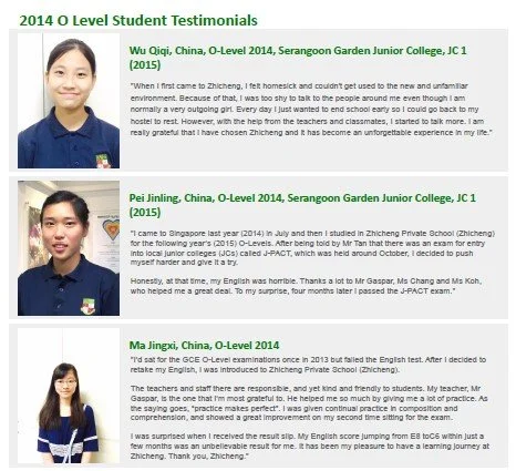 Student Testimonials — Zhicheng Private School