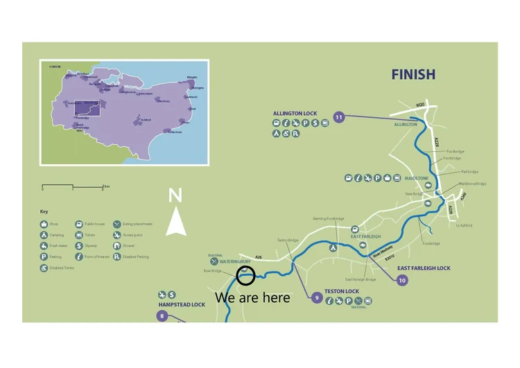 The River Medway Map — River medway canoes Canoe Hire - Kayak Hire ...