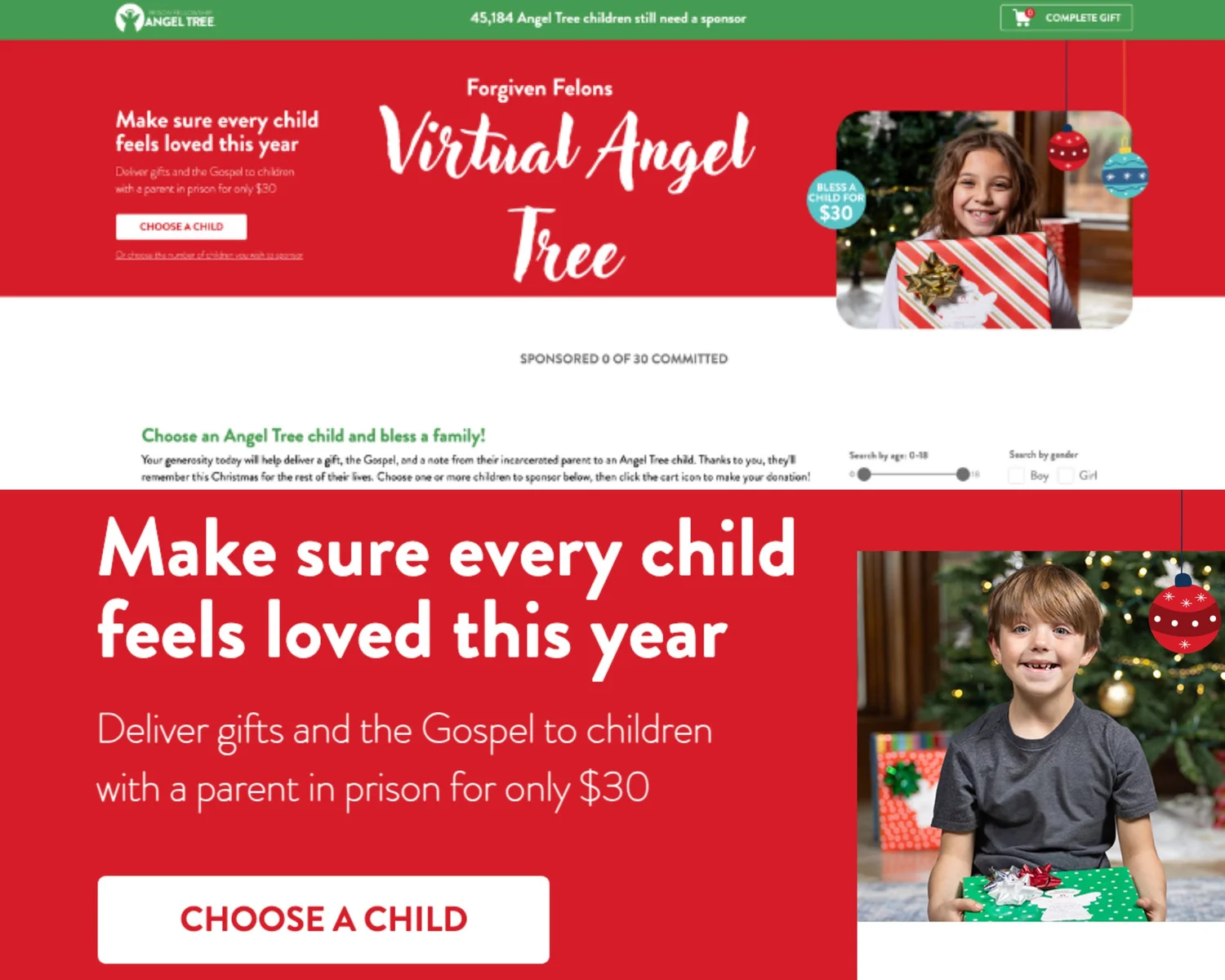 Forgiven Felons Angel Tree — Forgiven Felons