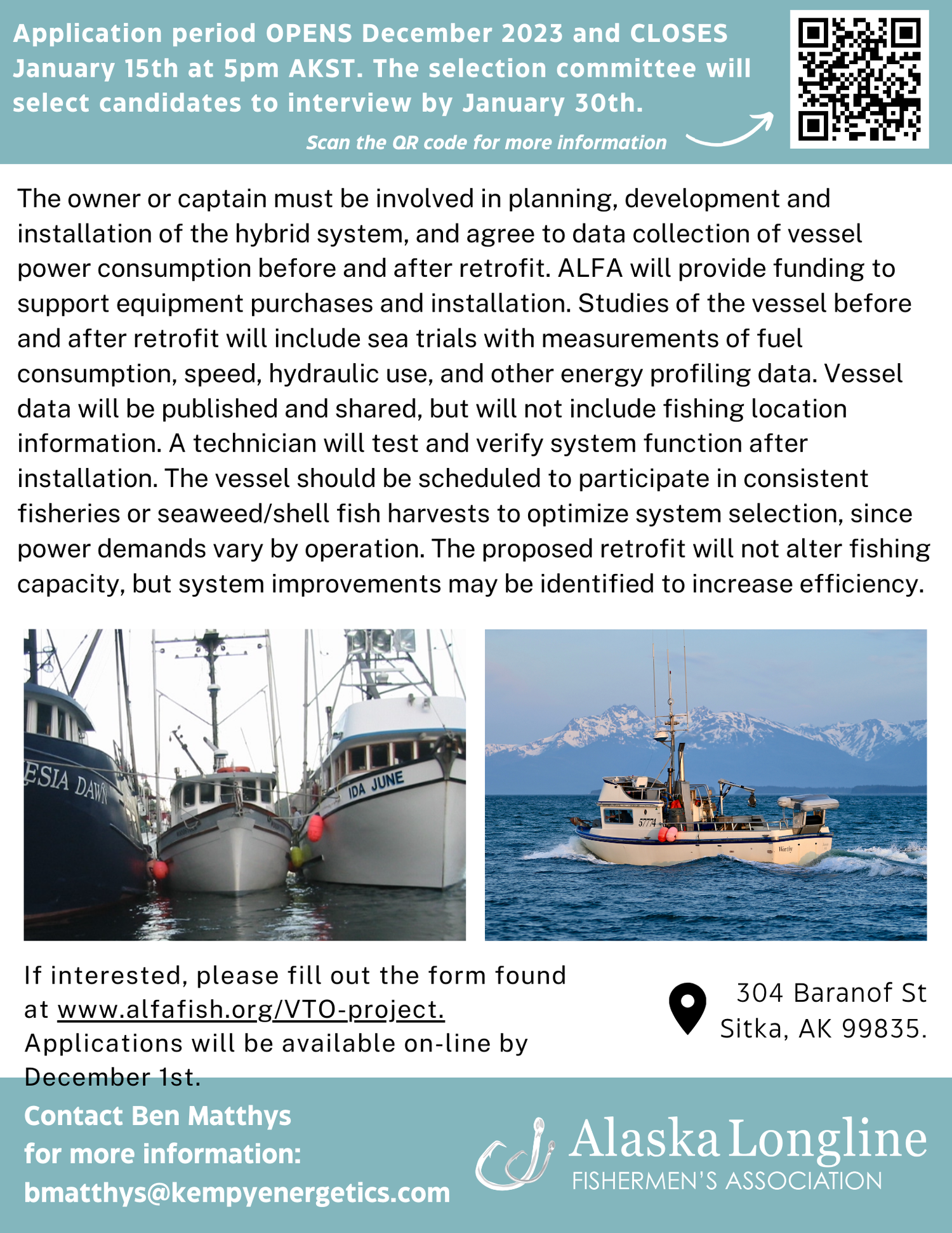 Vehicle Technology Project — Alaska Longline Fishermen's Association