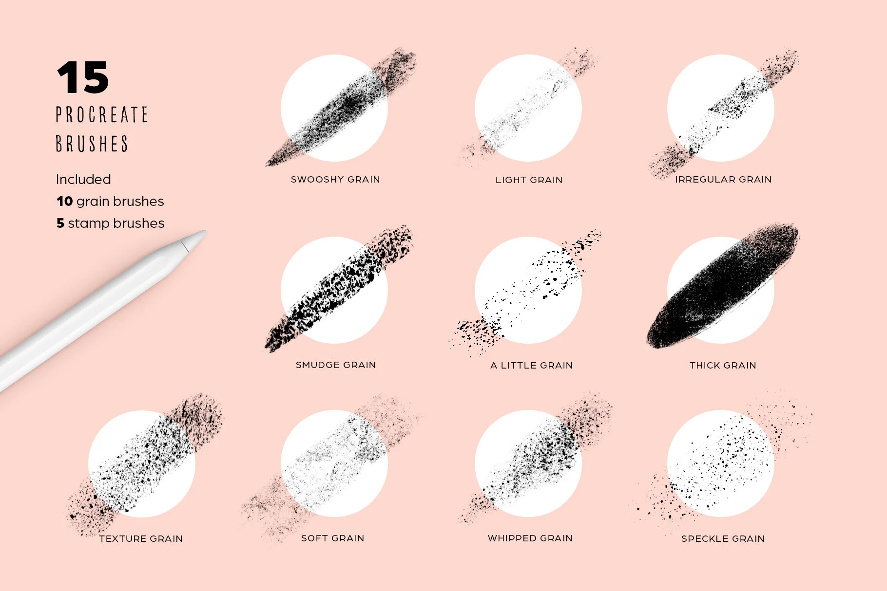 Splatter and Speckle Procreate Stamp Brushes