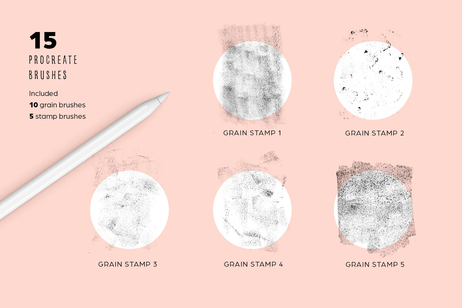 Splatter and Speckle Procreate Stamp Brushes