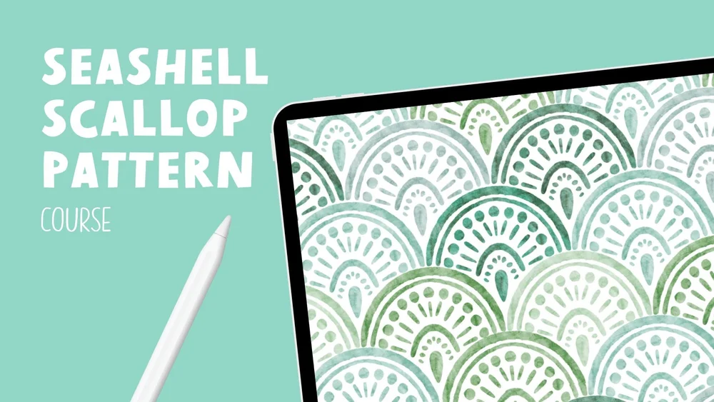 Learn how to create stunning watercolor scallop patterns