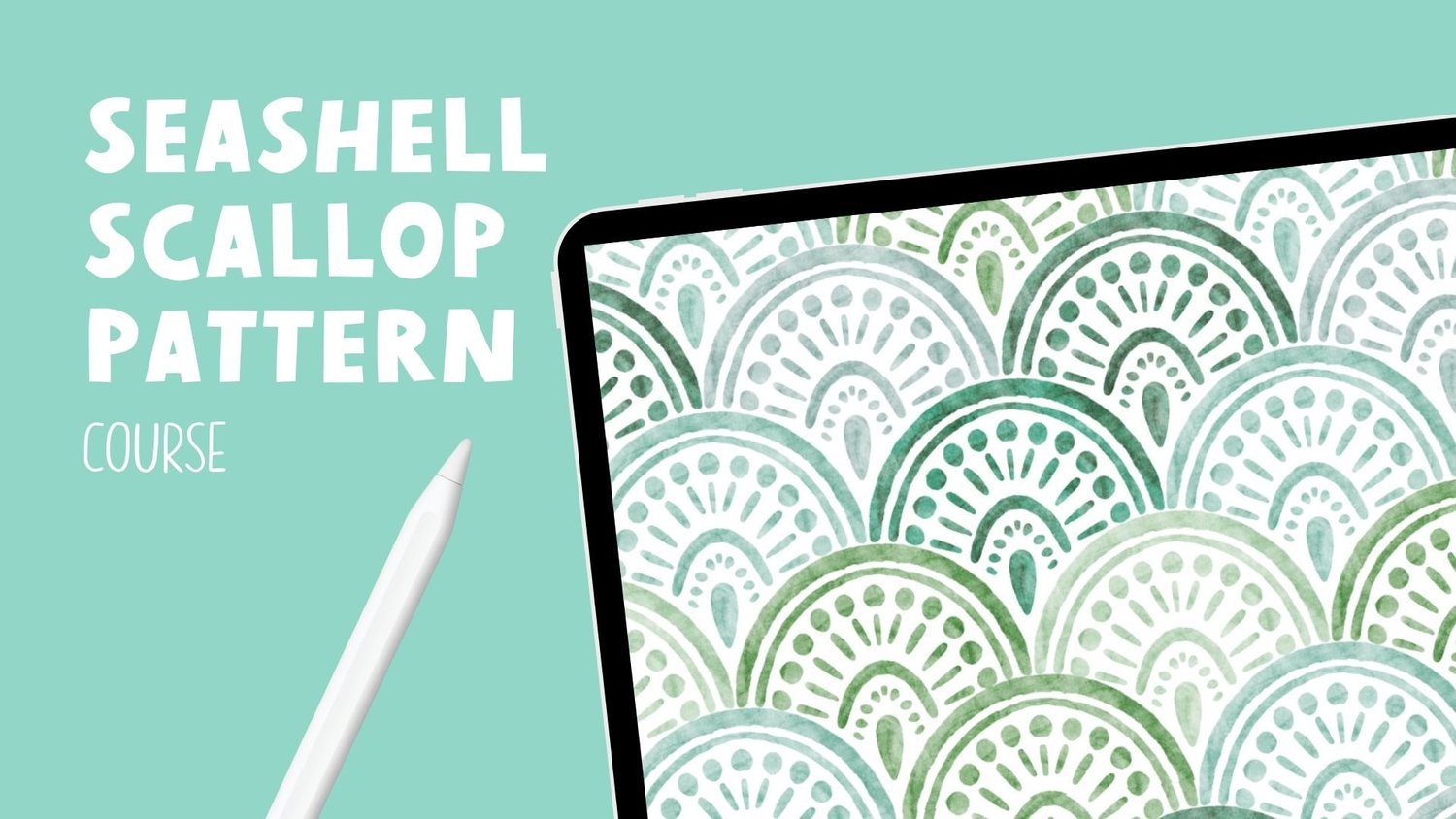 Learn how to create stunning watercolor scallop patterns