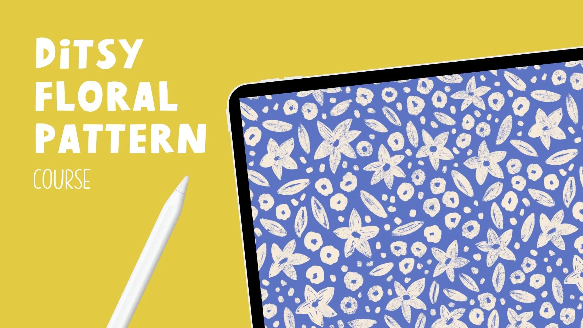 Learn to make a ditsy floral pattern in Procreate