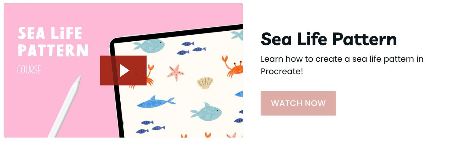 How to Create a Sketched Sea Creatures Pattern in Procreate
