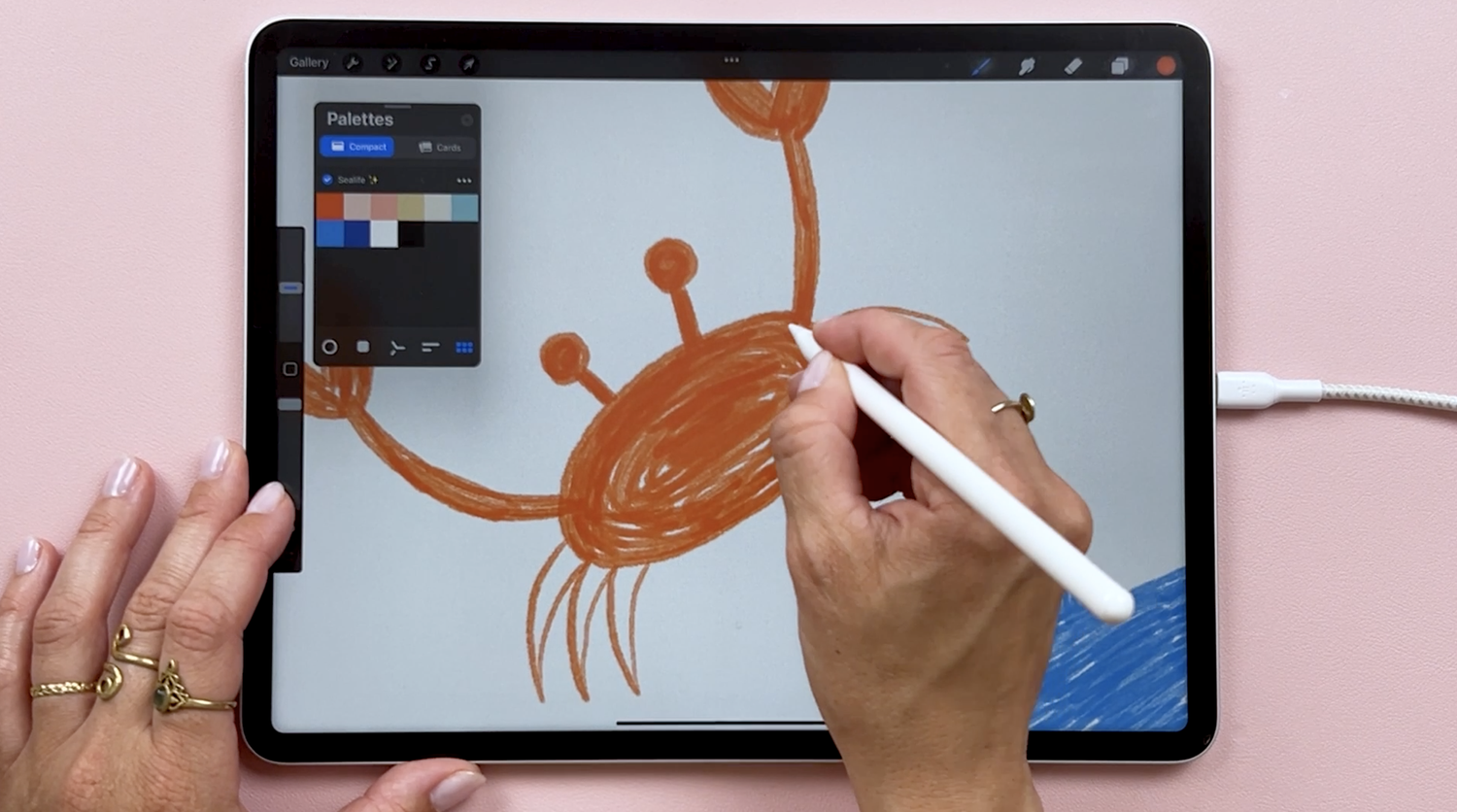 How to Create a Sketched Sea Creatures Pattern in Procreate