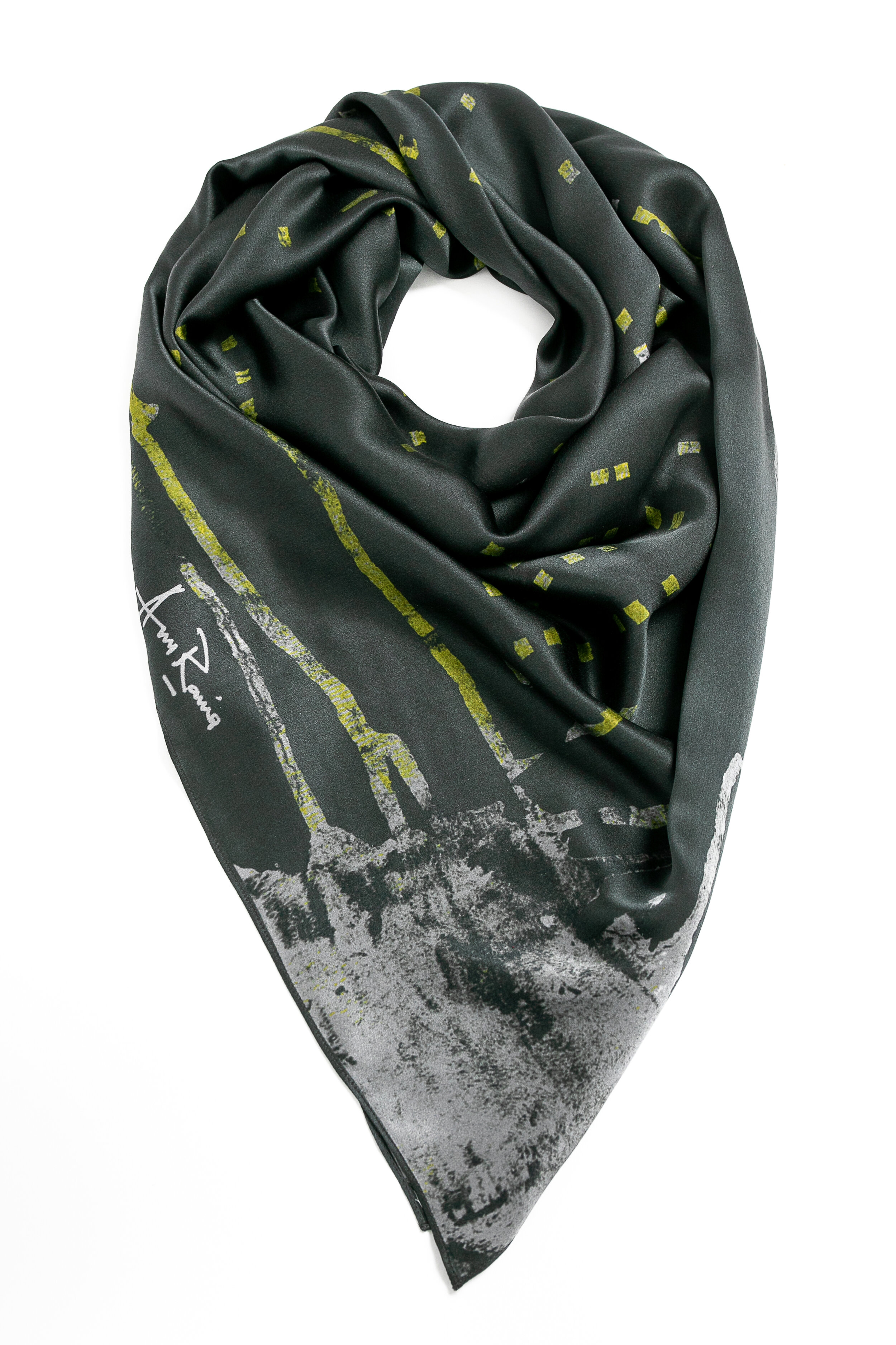 Black Roses Scarf — Anu Raina