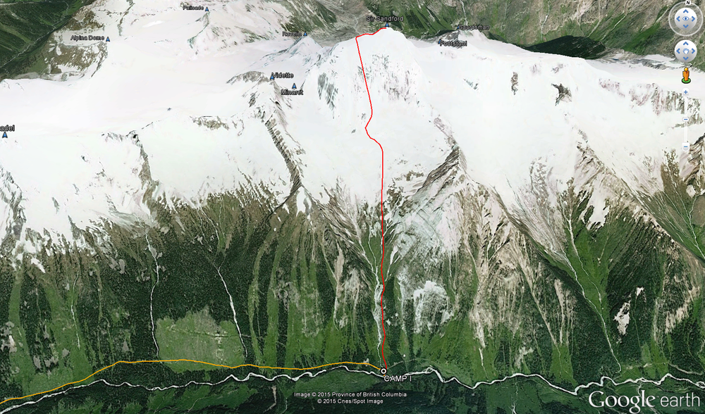 Mt Sir Sandford South Face — GeoBackcountry