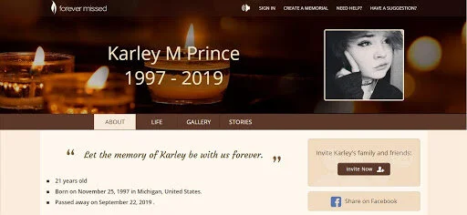Memorial Page