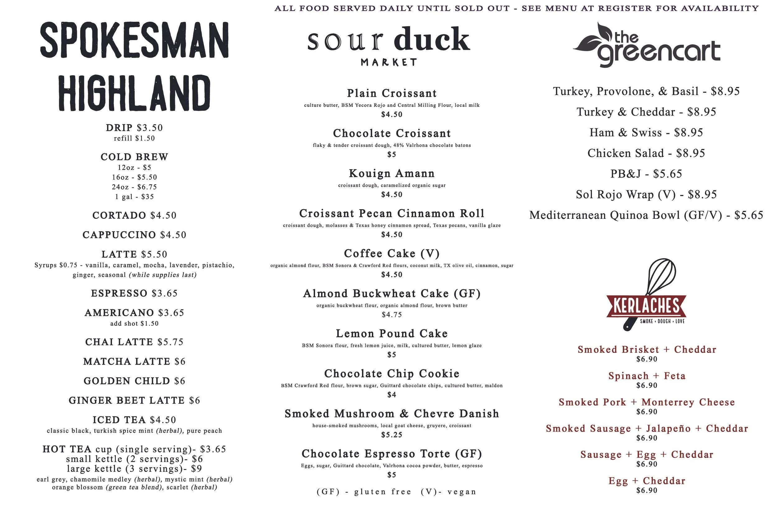 Spokesman Coffee - HIGHLANDMENU