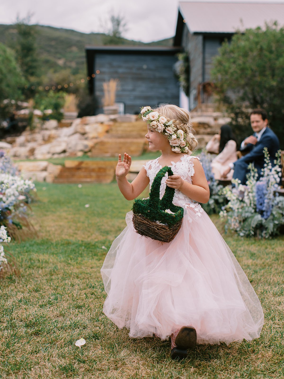Enchanting Summer Wedding at Blue Sky Ranch with Magical Lights | Katie ...