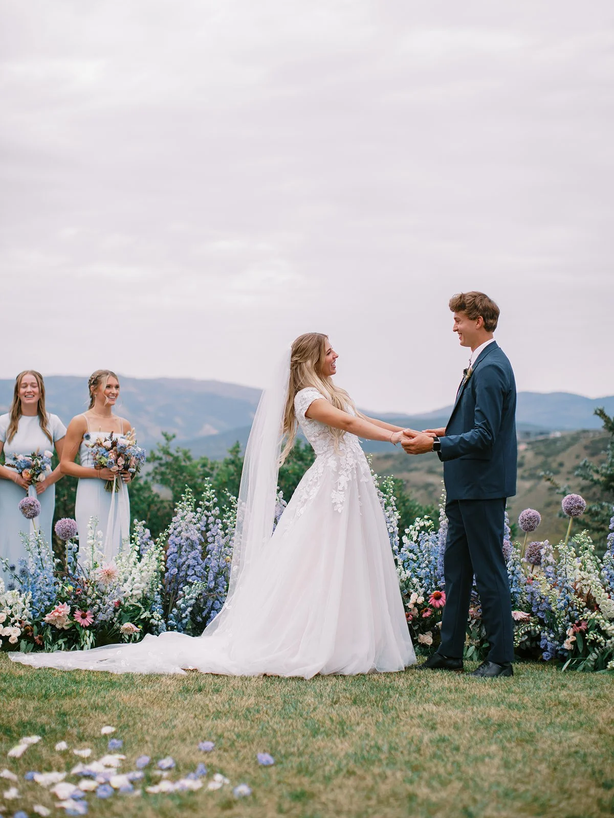Enchanting Summer Wedding at Blue Sky Ranch with Magical Lights | Katie ...