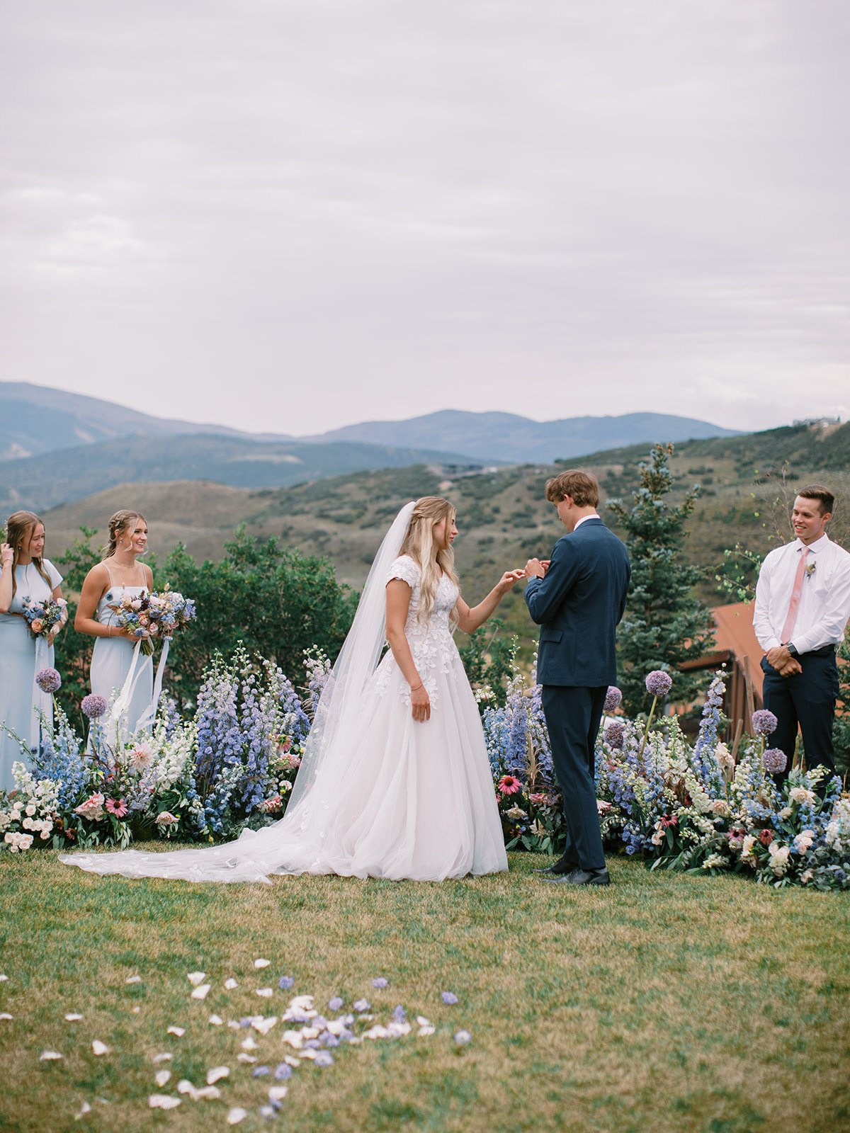 Enchanting Summer Wedding at Blue Sky Ranch with Magical Lights | Katie ...