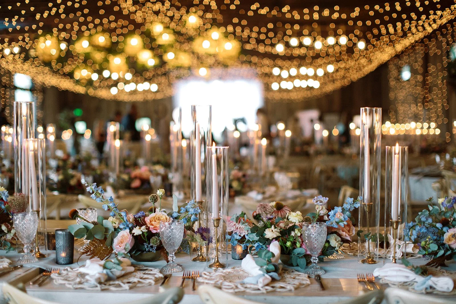 Enchanting Summer Wedding at Blue Sky Ranch with Magical Lights | Katie ...