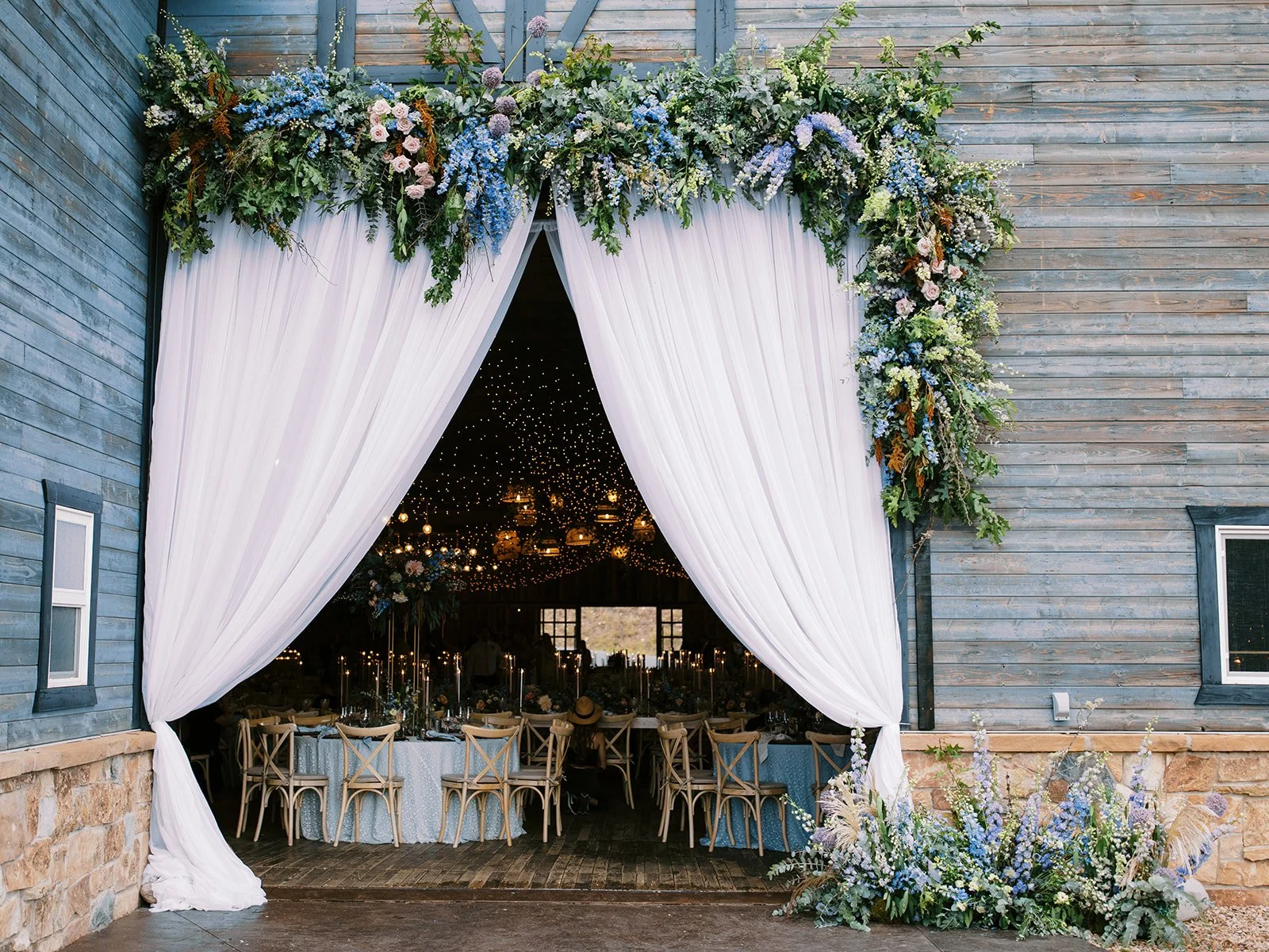 Enchanting Summer Wedding at Blue Sky Ranch with Magical Lights | Katie ...