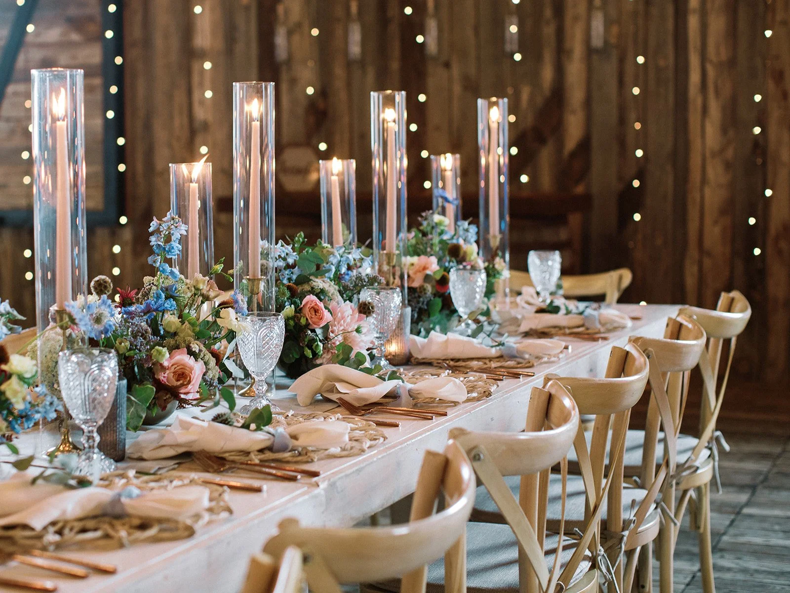 Enchanting Summer Wedding at Blue Sky Ranch with Magical Lights | Katie ...