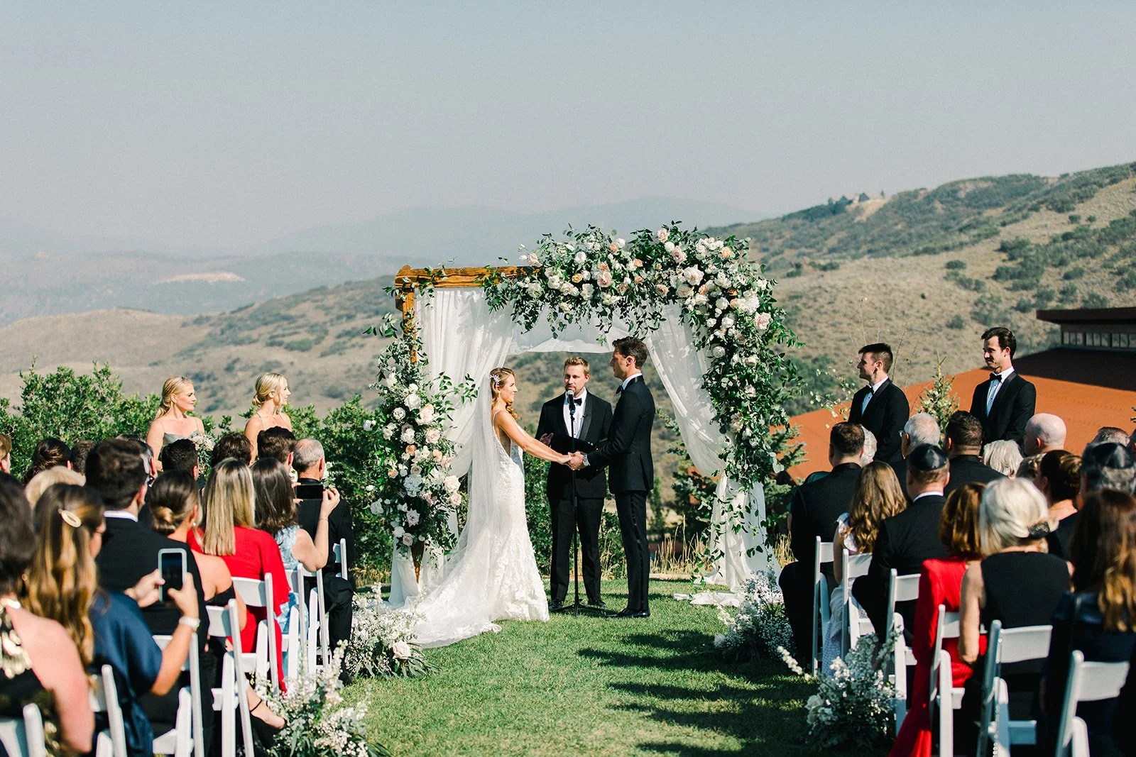 Elegant White and Green Wedding at Blue Sky Ranch | Michelle Leo Events