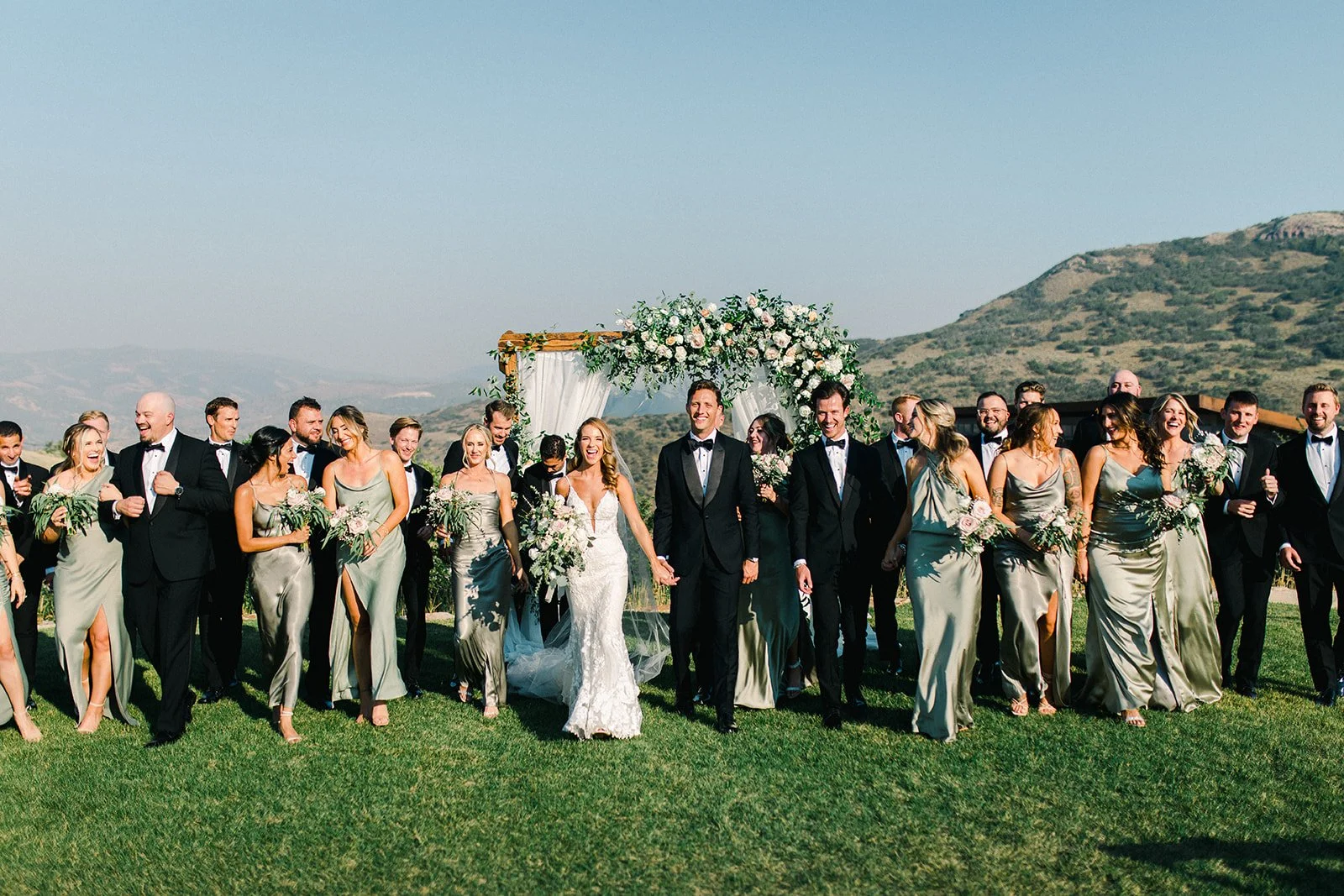 Elegant White and Green Wedding at Blue Sky Ranch | Michelle Leo Events