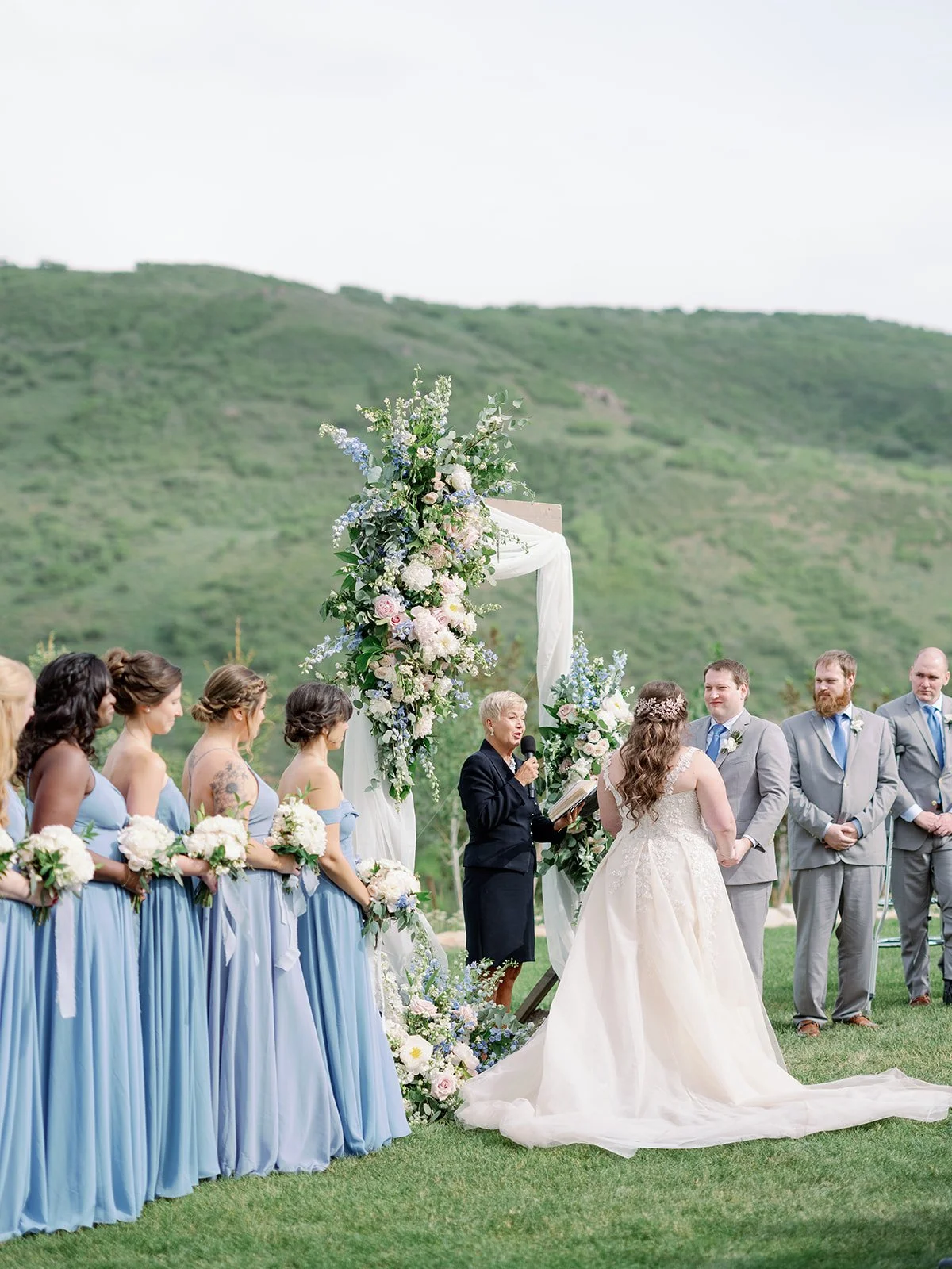 Timeless Blue and White Summer Wedding at Blue Sky Ranch | Sarah & Kevin