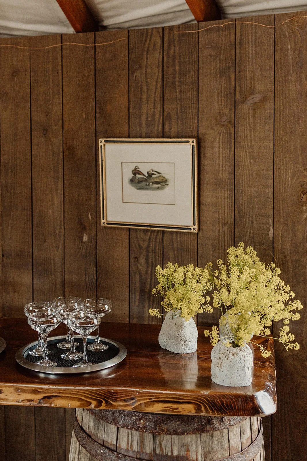 Modern Organic Welcome Dinner at the Yurt at The Lodge at Blue Sky ...