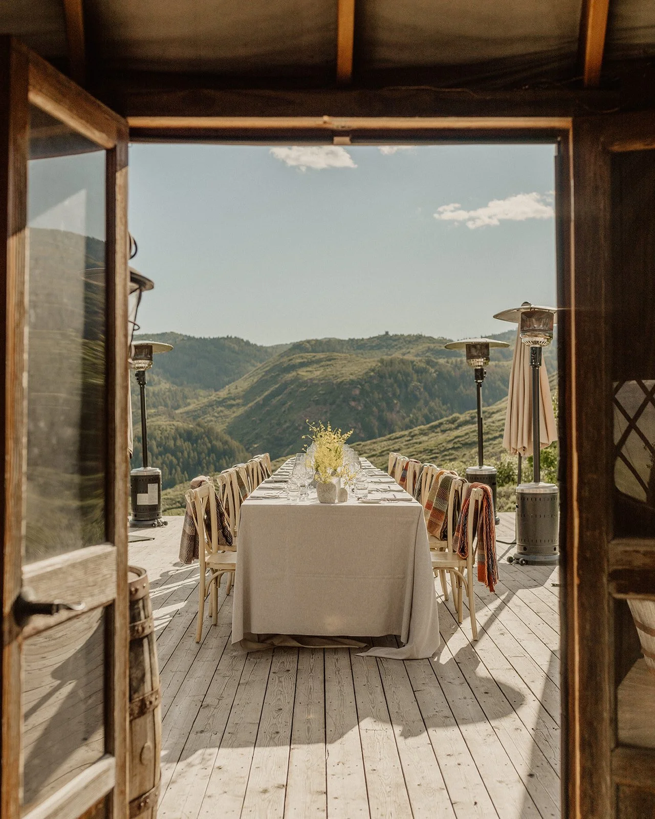 Modern Organic Welcome Dinner at the Yurt at The Lodge at Blue Sky ...