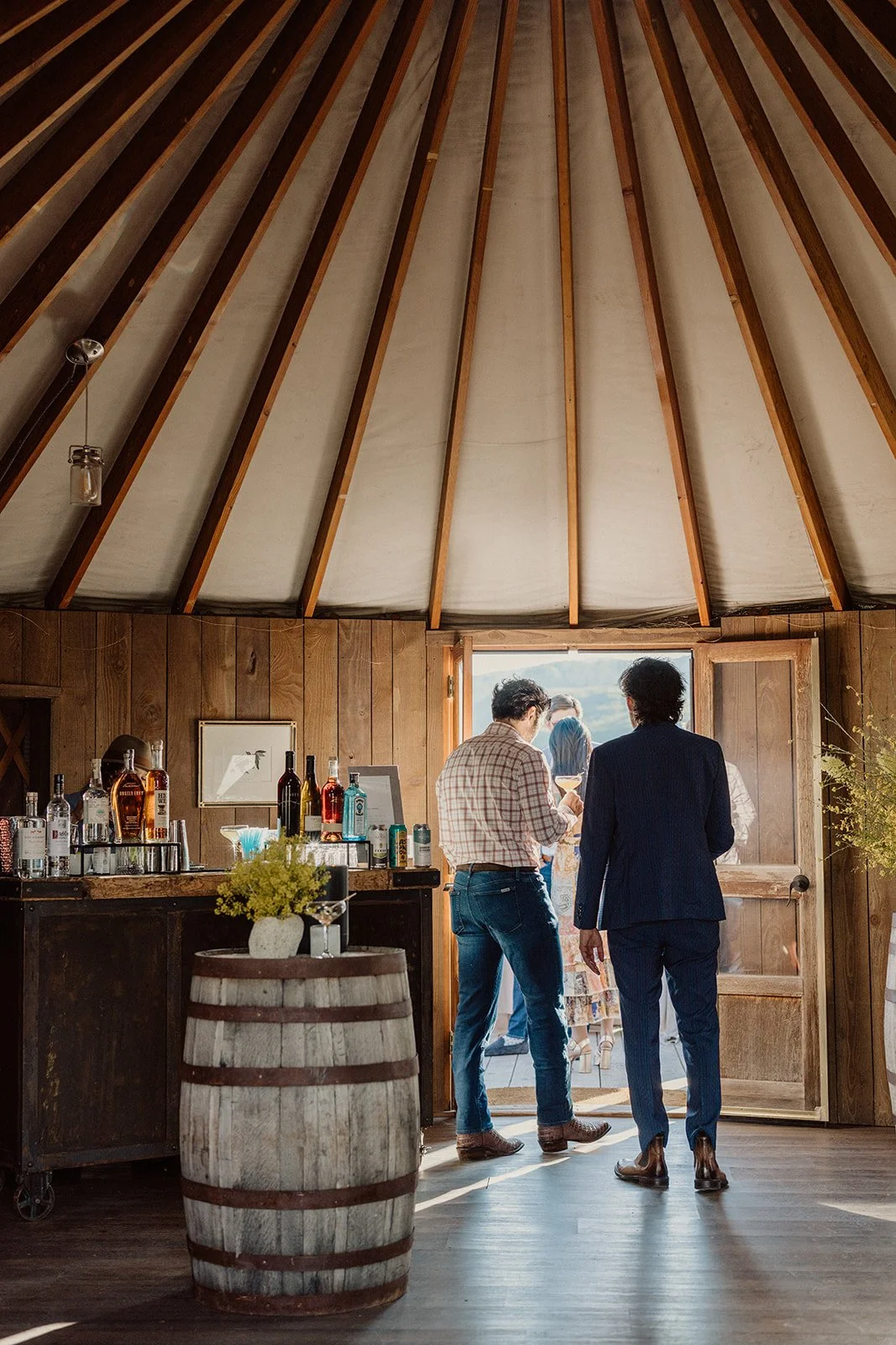 Modern Organic Welcome Dinner at the Yurt at The Lodge at Blue Sky ...