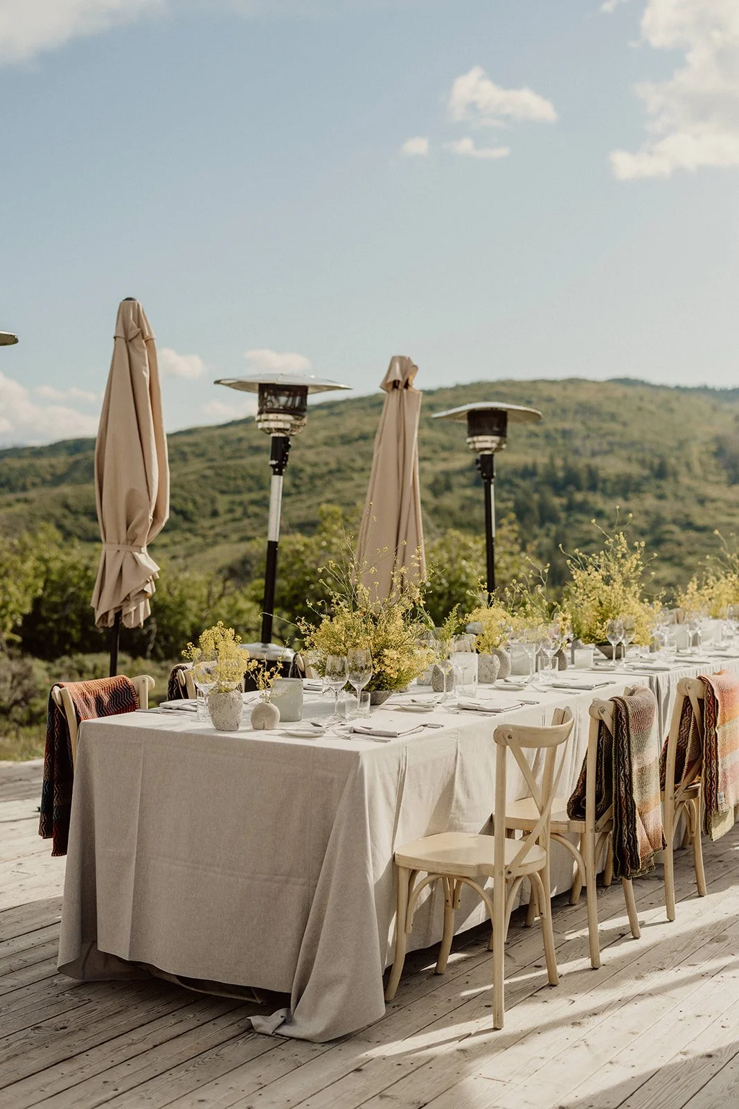 Modern Organic Welcome Dinner at the Yurt at The Lodge at Blue Sky ...