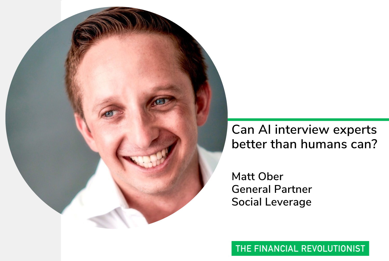 Can AI interview experts better than humans can? — The Financial ...
