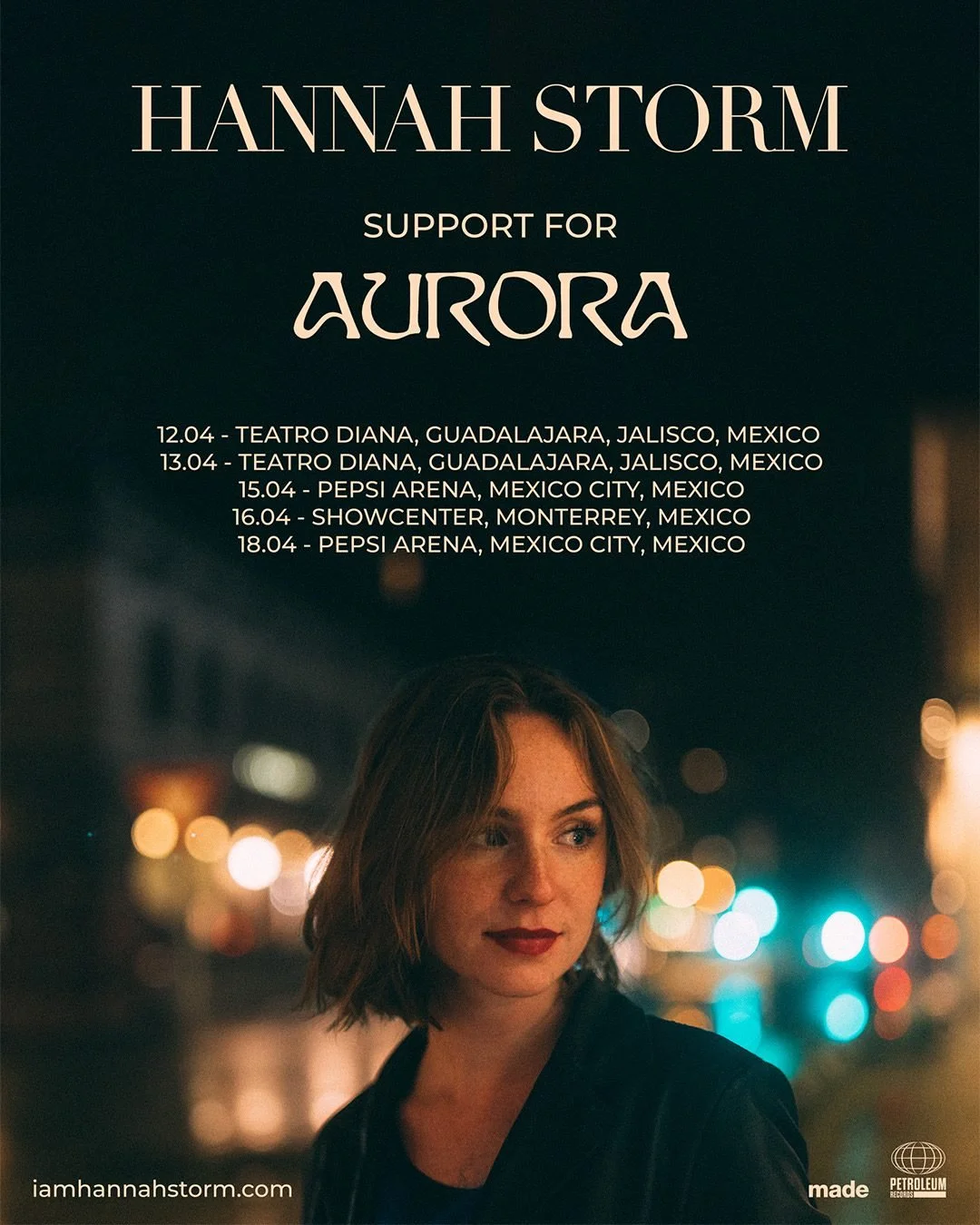 Conoce a Hannah Storm: Telonera de AURORA en México Entrevistas ...